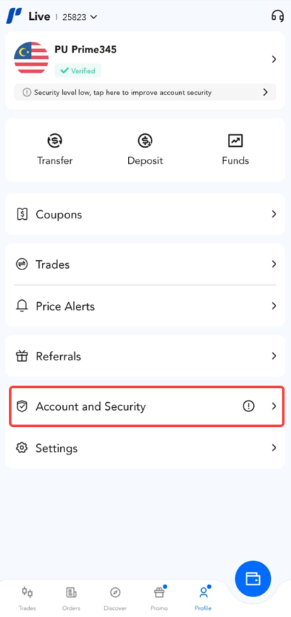 ¿Cómo actualizar tu número de teléfono móvil en la aplicación PU Prime? – Help Center | PU Prime ...